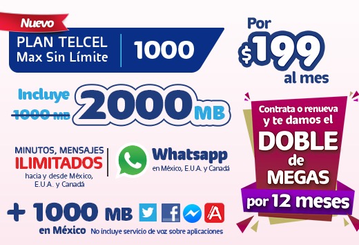Cuponerapp - Plan Telcel Max Sin Límite en Telcel