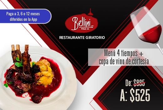 Cuponerapp - Menú de 4 tiempos con copa de vino $525 en Bellini ...