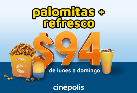 Cuponerapp - Combo Palomitas por $94 en Cinépolis (Nacional)
