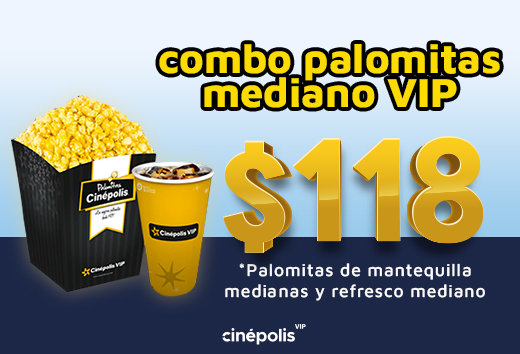 Cuponerapp - Combo palomitas por $118 en Cinépolis VIP (Nacional)