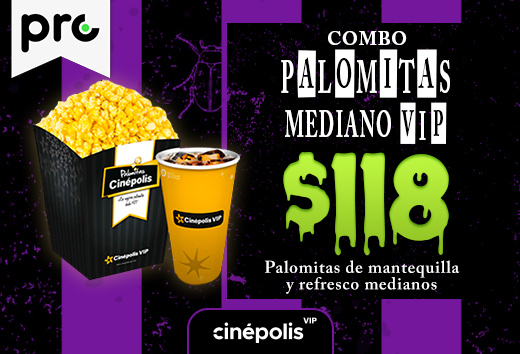 Cuponerapp - Combo palomitas por $118 en Cinépolis VIP (Nacional)